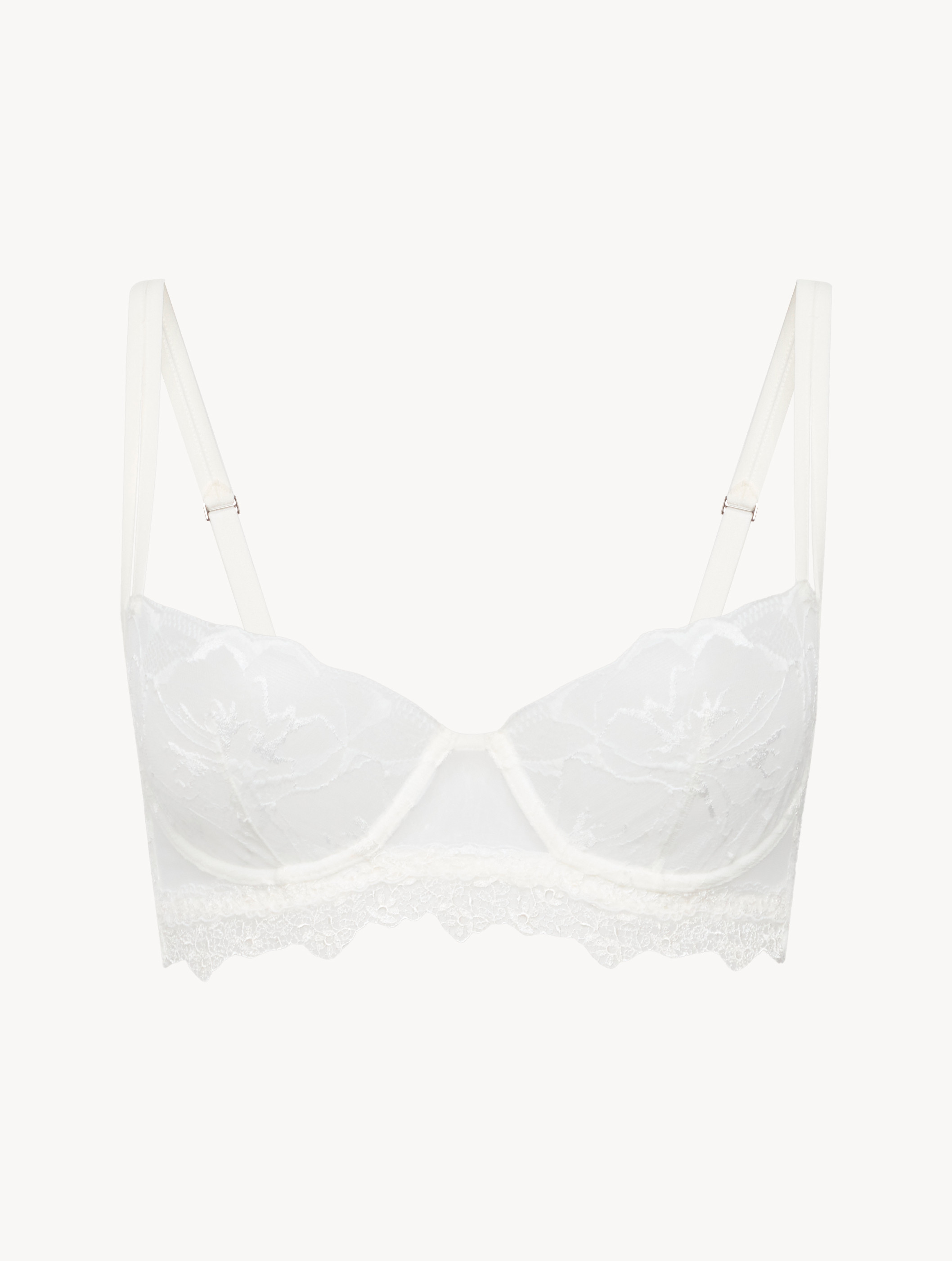 Balconette Bra in Off White with Leavers lace | La Perla