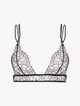 Lace Triangle Bra in Black