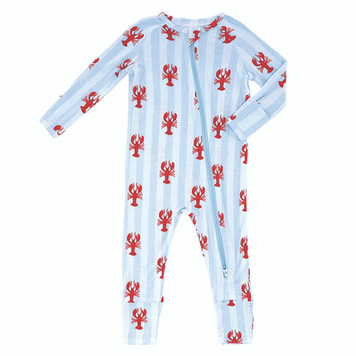 Cozy Romper - Blue Stripes + Lobsters - [Wholesale]Stephan Baby
