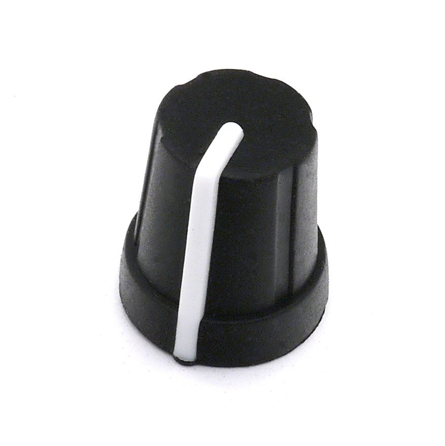 Silver Center Mirror Cap Pointer Knob | For 18T Potentiometers