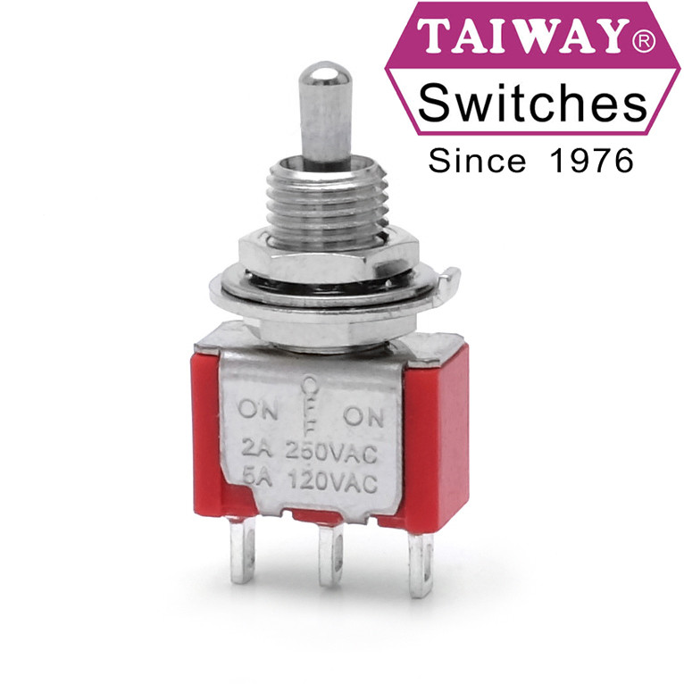 SPDT On On Switch - Solder Lug - Short Shaft - Love My Switches
