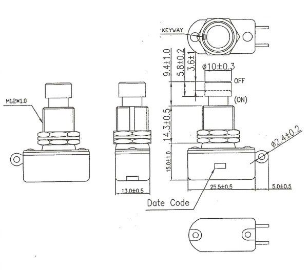Soft Click SPST Momentary Foot Switch | Pro Grade Off-(On)