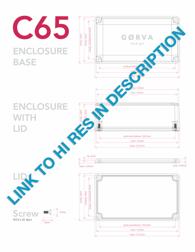 125B Enclosure for Guitar Pedals | Gorva Design C65