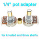 Brass Potentiometer Adapter Sleeve | For Adapting 6.0mm Pots