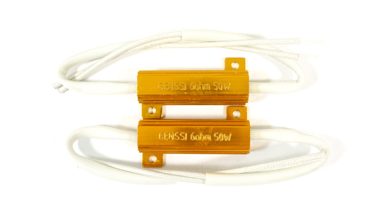 50W Load Resistor Packs for HID LED Wiring (2 Pack) - GENSSI