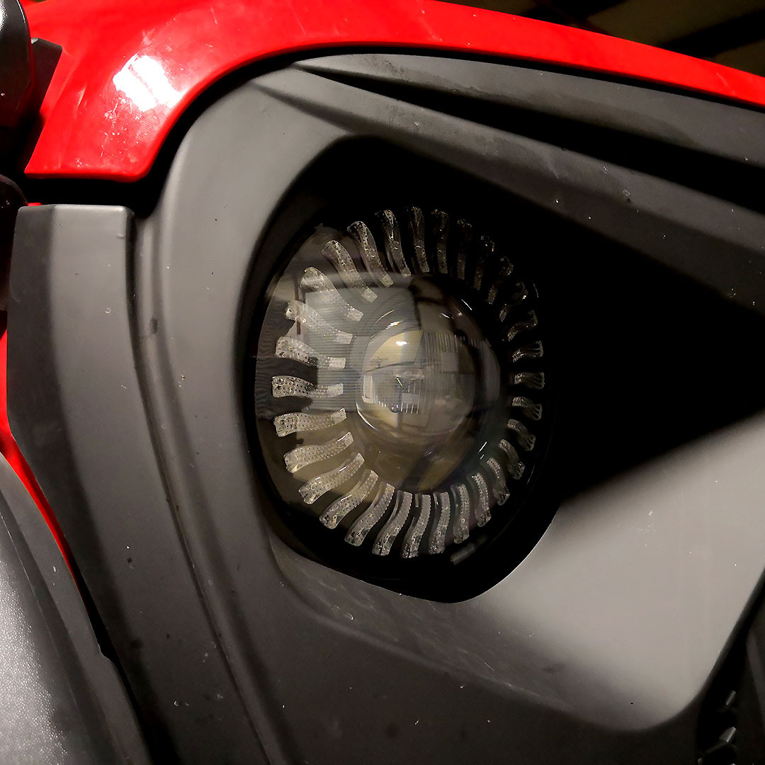 7 Inch DEMON EYE LED Headlights with Remote Control - GENSSI