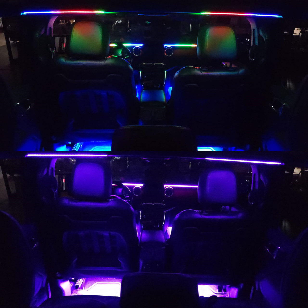 Flow RGB LED Strip Car Interior Exterior Kit with Wireless Controller ...