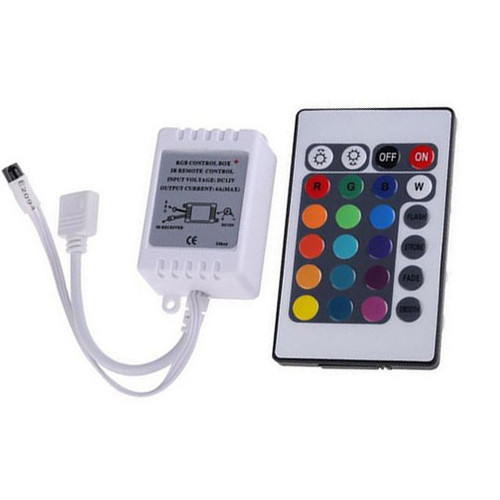 LED Strip RGB Controller IR 24 Key Thin Remote - GENSSI