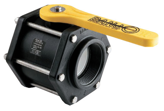 Banjo 2 in. Full Port Polypropylene 6-Bolt Ball Valve - 2 in. Opening ...