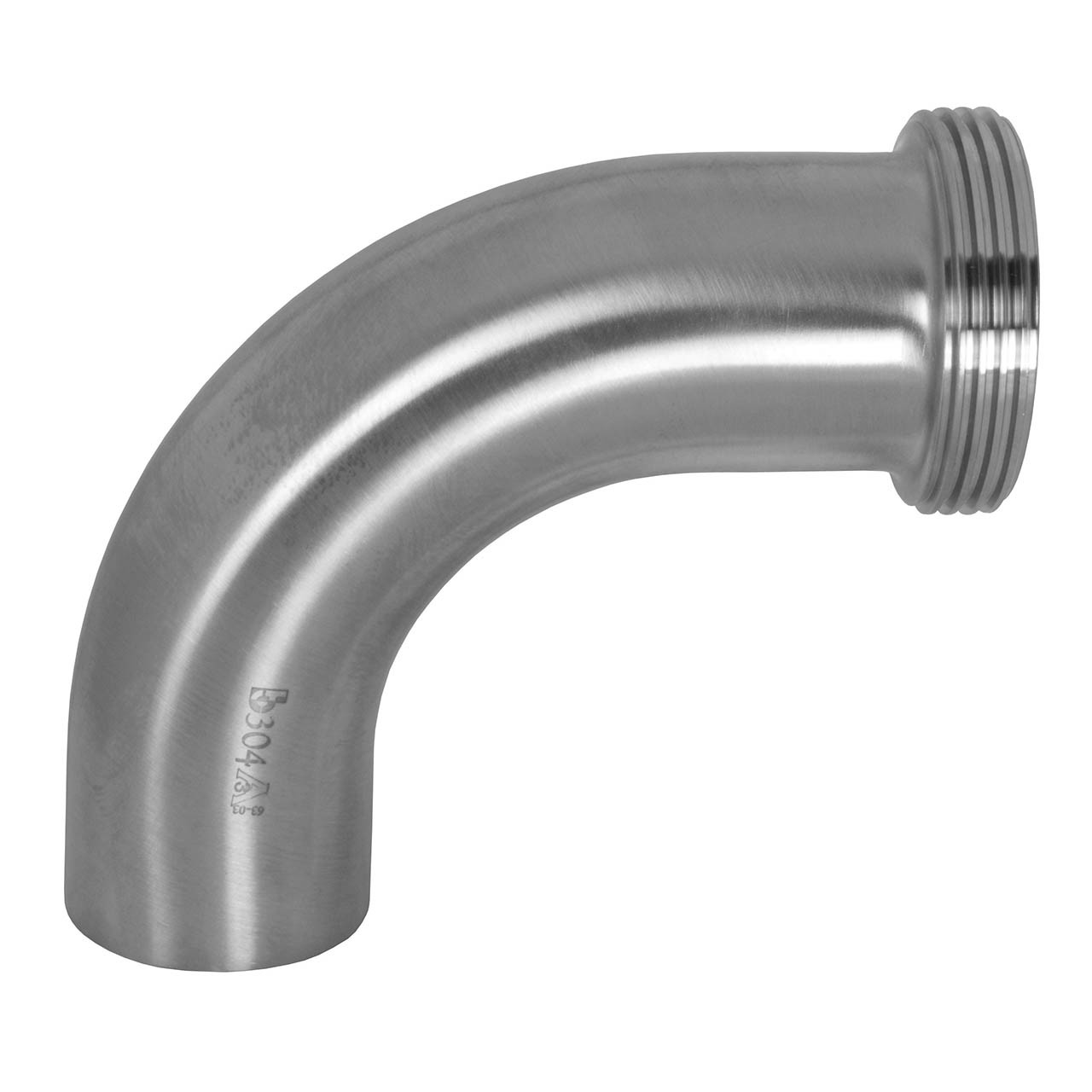 Dixon Sanitary B2F Threaded Bevel Seat x Plain Bevel Seat 90° Elbows ...