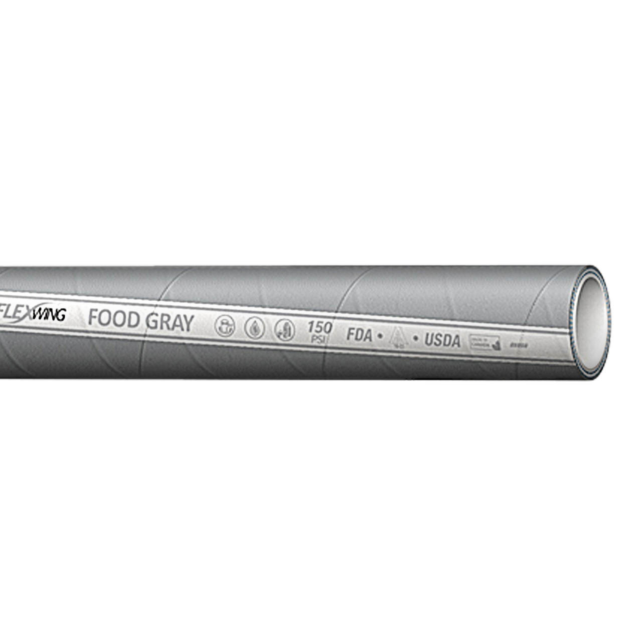 Continental ContiTech Flexwing Food White Transfer Hose - Hose Only ...