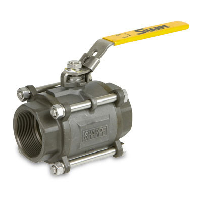 Sharpe 1000 WOG Full Port 3-Piece Carbon Steel Ball Valve - Threaded ...