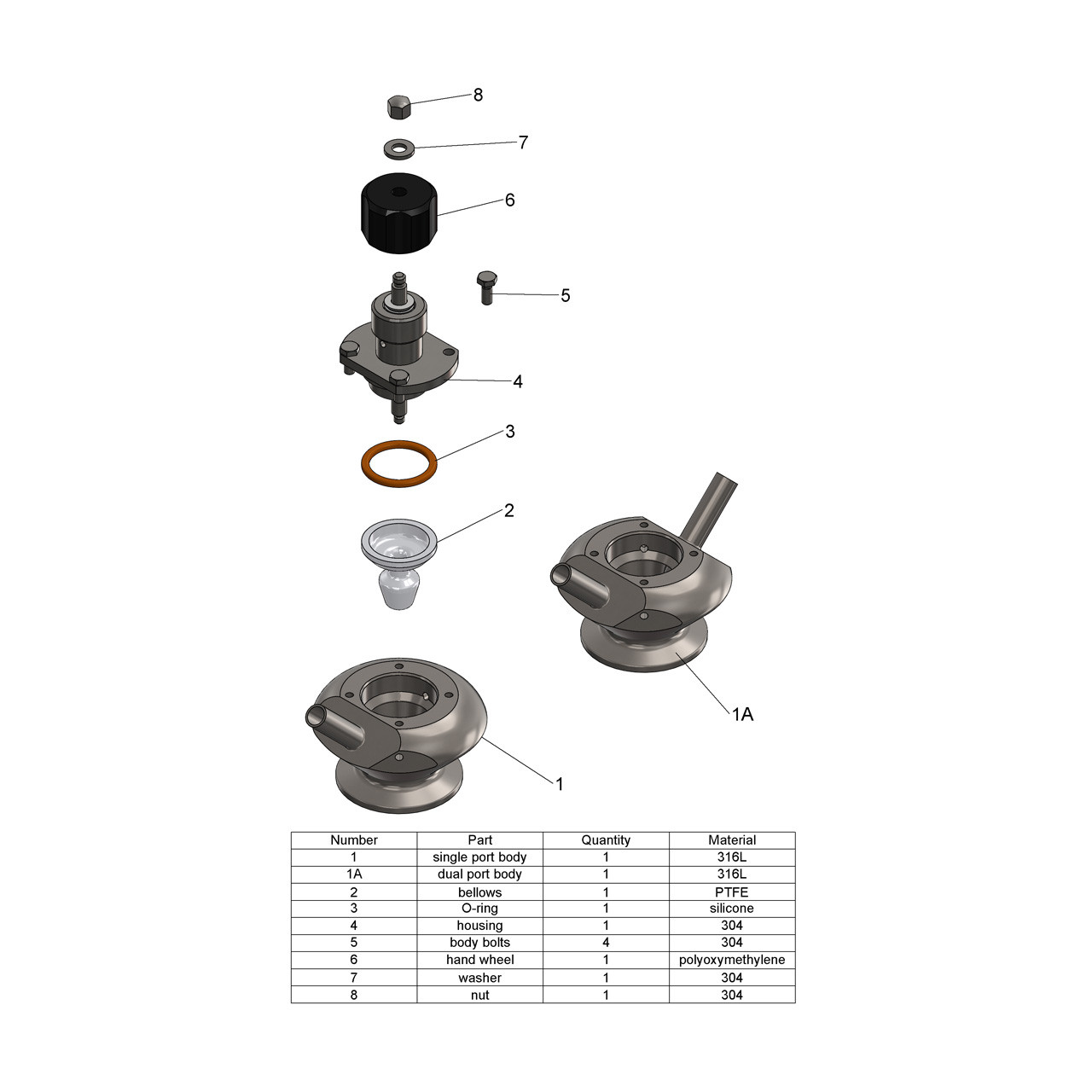 Dixon BSV Series 2 in. 3A Sanitary Dual Port Sample Valve - John M ...
