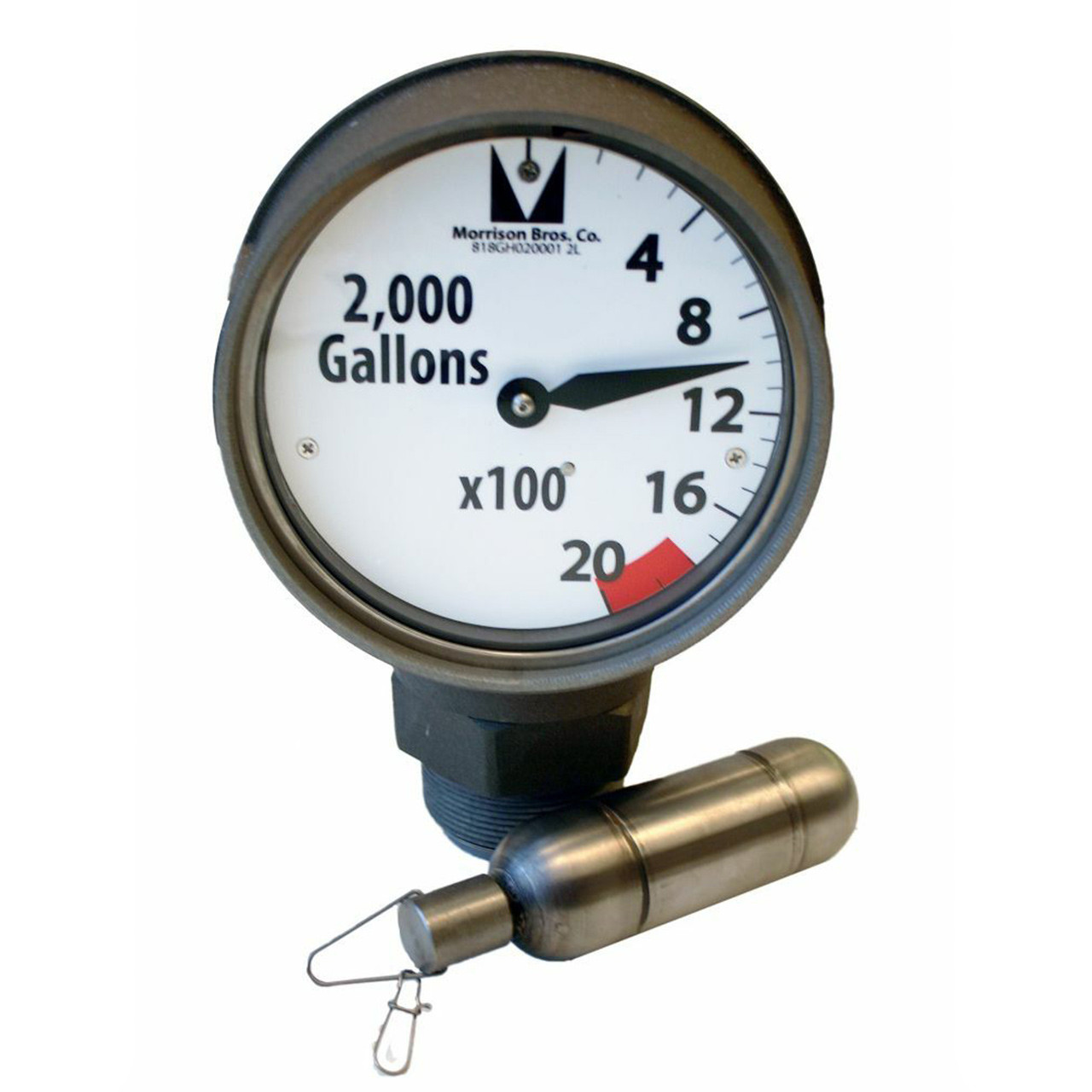 Morrison Bros. 2 in. Male NPT 918DP Dual Point Clock Gauge w/ Drop Tube ...