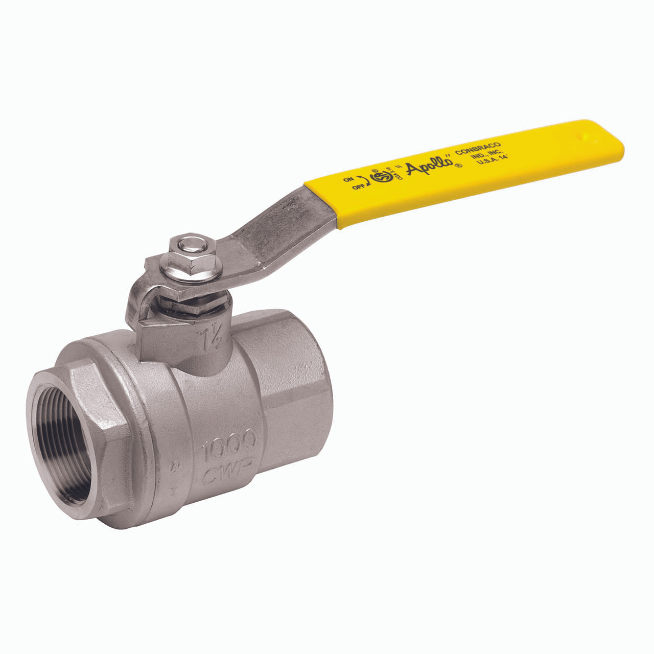 Apollo Valve 76F Series 2-Piece CF8M SS Ball Valves, Full Port FNPT ...