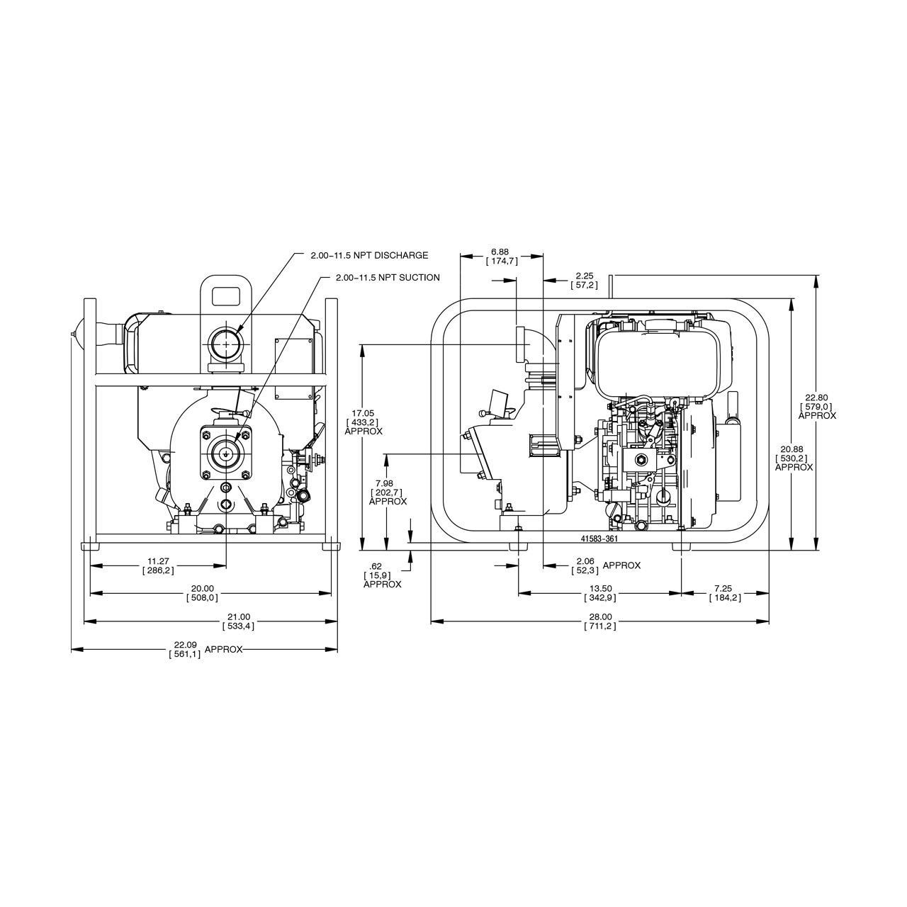 Gorman Rupp 2" Shield-A-Spark Fuel Pump, Yanmar L70W, 151 GPM