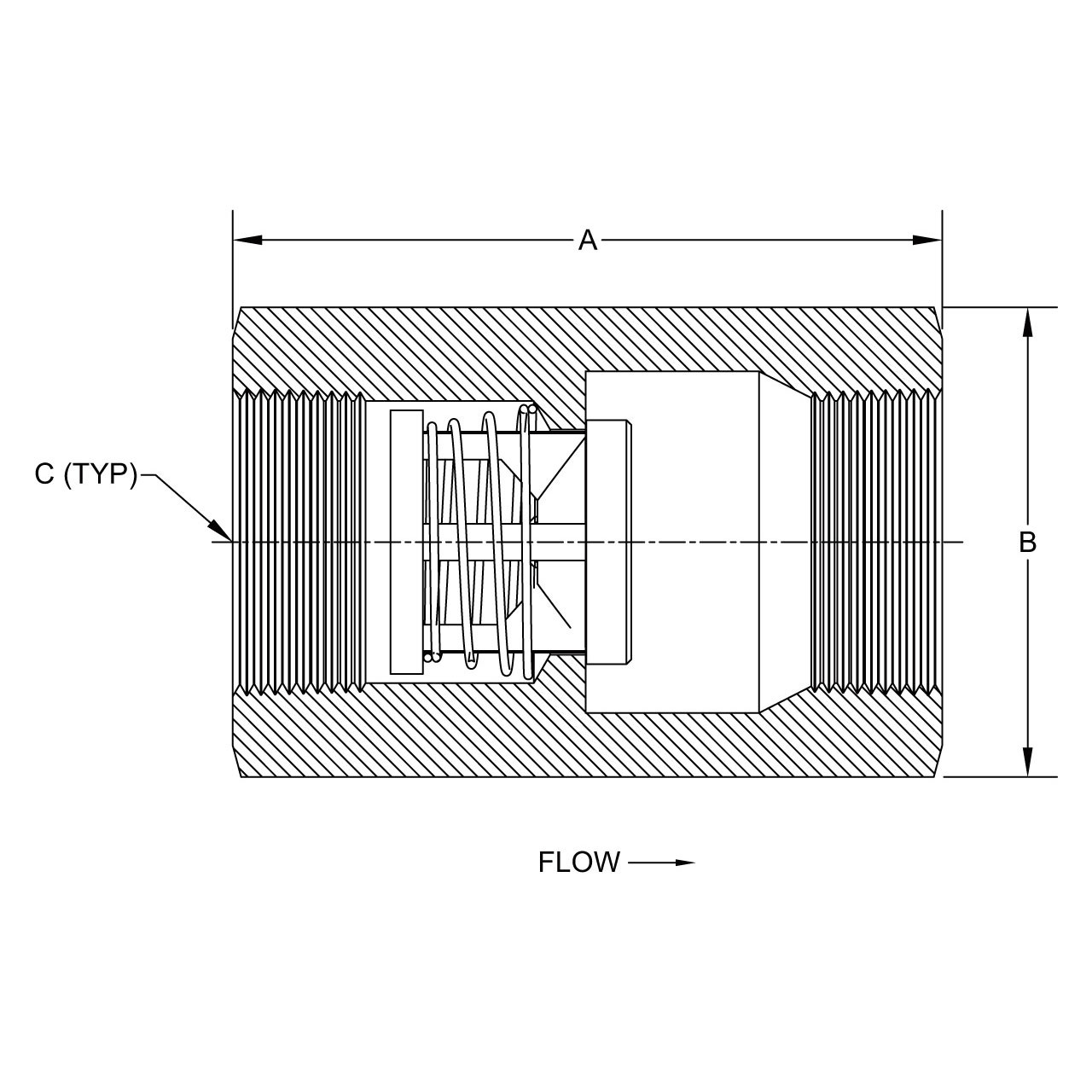 Check-All Valve 3/8 in. NPT Stainless Steel Threaded Low-Pressure Check ...