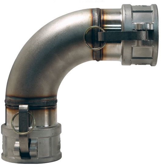 Dixon 3 in. Stainless Steel Female Coupler x Female Coupler 90° Elbow ...