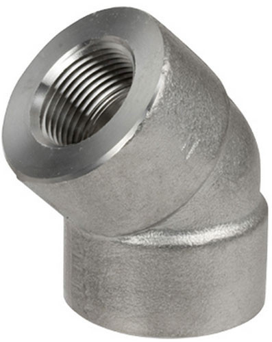 Smith Cooper 3000# Forged 316 Stainless Steel 3/4 in. 45° Elbow Fitting ...