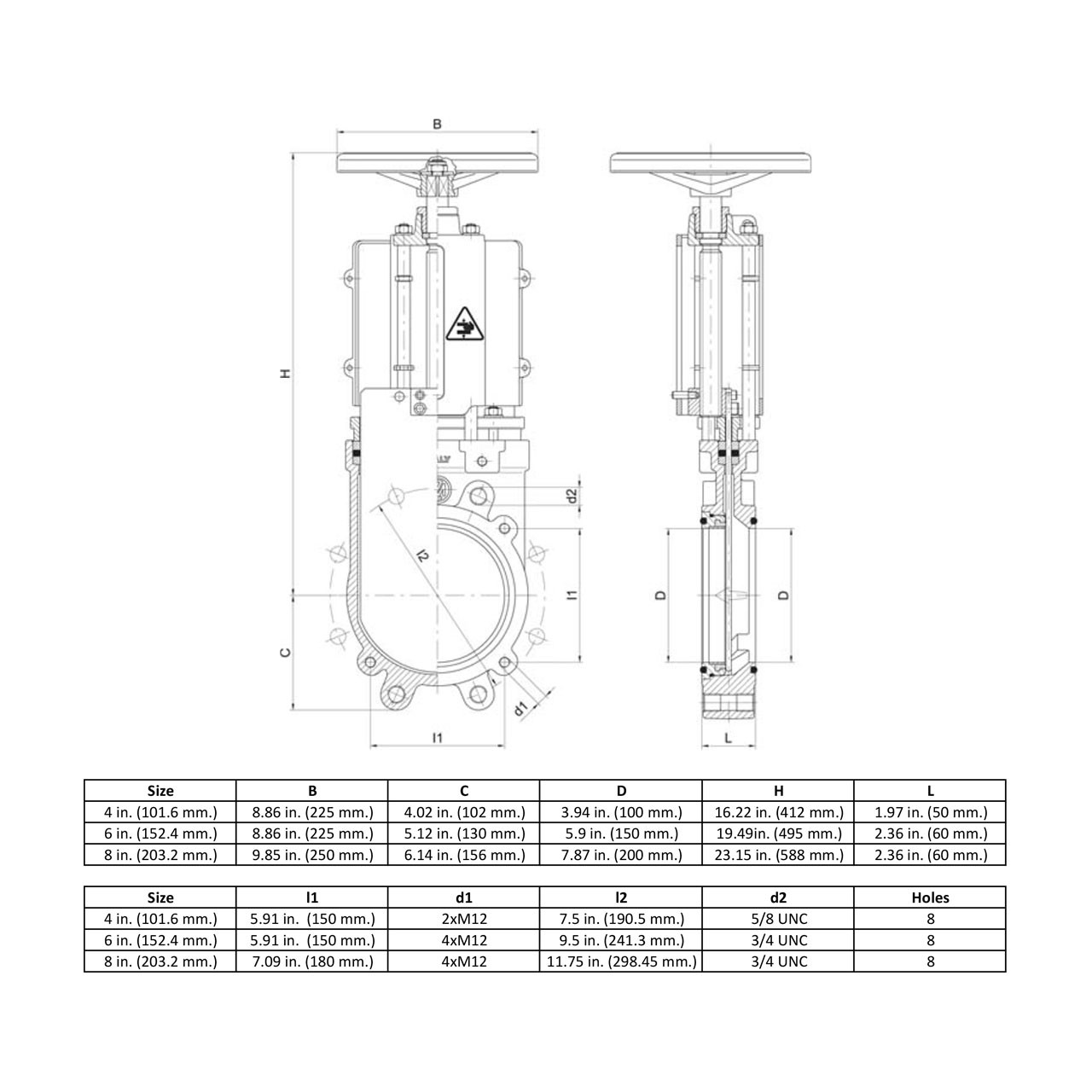 Metaltecnica 4 in. Cast Iron ANSI Flanged Gate Valve w/ Stainless Steel ... Metaltecnica 4 in. Cast Iron ANSI Flanged Gate Valve w/ Stainless Steel ...