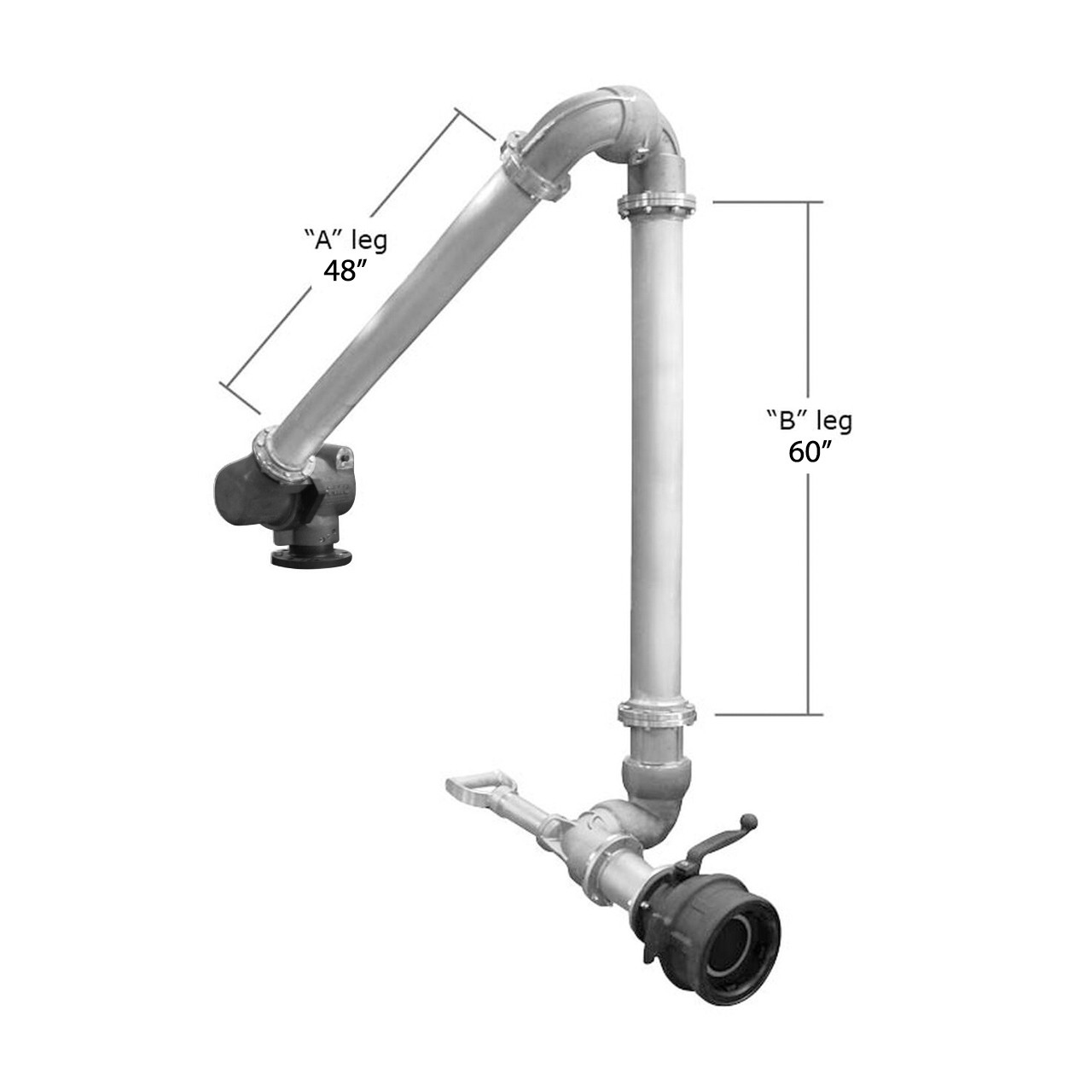 Opw 4 Cts Base Swivel All Pipe Bottom Loading Arm