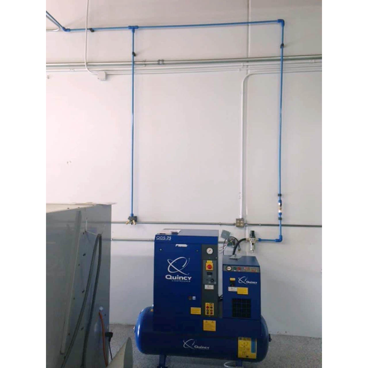 FastPipe® 19 ft. 2 in. L Aluminum Compressed Air Rigid Piping, Blue ...