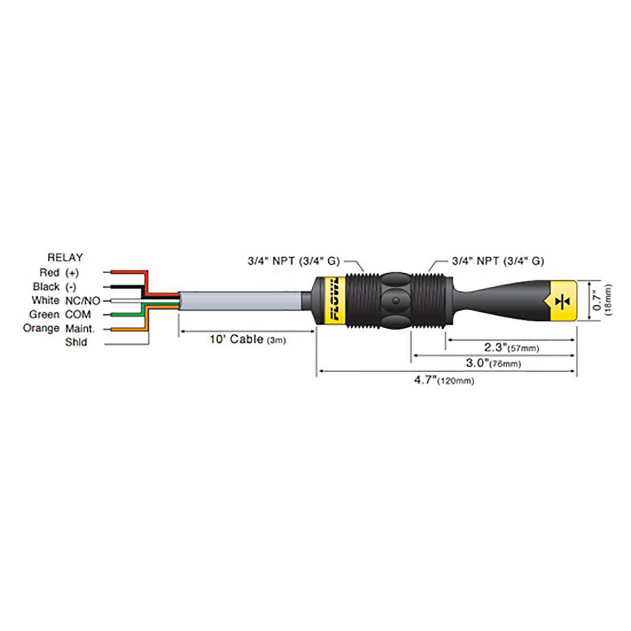 Flowline Switch-Tek® LZ12 Vibration Point Liquid Level Switch, 3/4 in. NPT - John M. Ellsworth ...