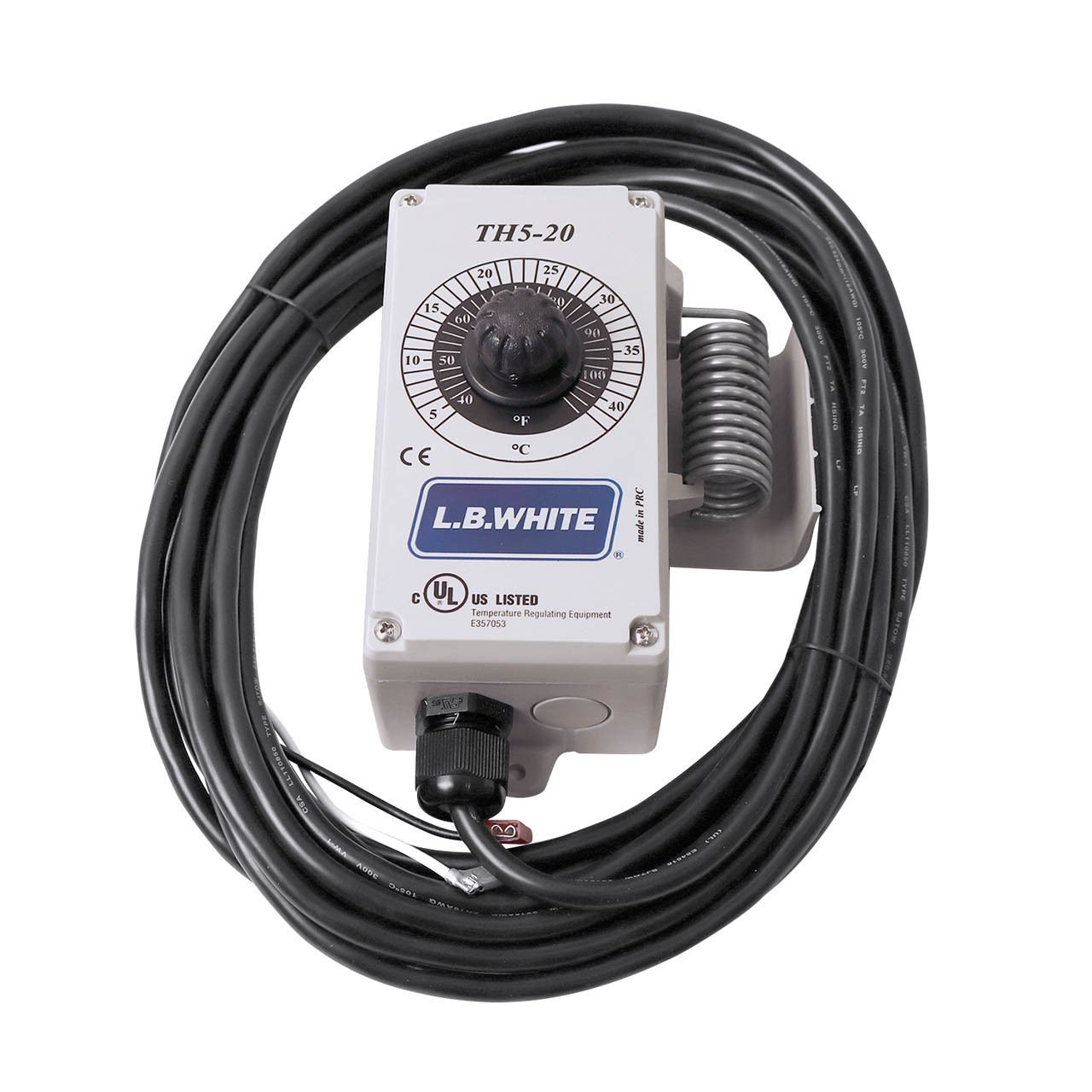 L.B. White 500-20176 Remote Thermostat NEMA 4X w/ 25 ft. L Cord for ...
