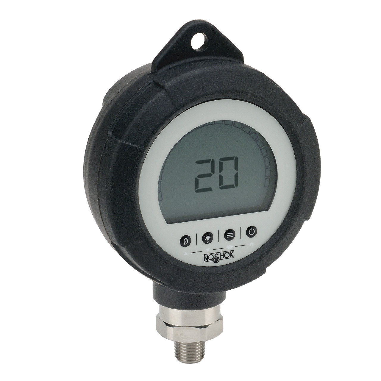 NOSHOK PGE20 Digital Gauge W/ Rubber Case Protector 1/4 in. Male NPT 0 ...