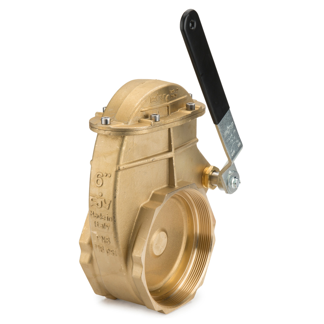 RIV Turchese 6 in. NPT Brass Lever Valve 116 PSI - John M. Ellsworth ...