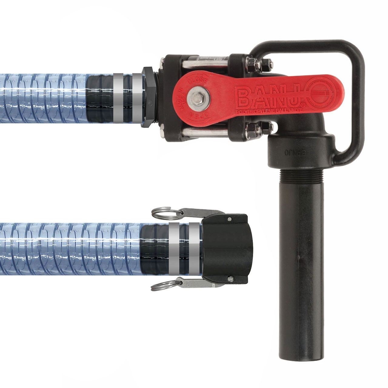 BadgerFlex Poly Spring 1 1/2 in. PVC DEF Hose Assembly w/ 2 in. Part C ...