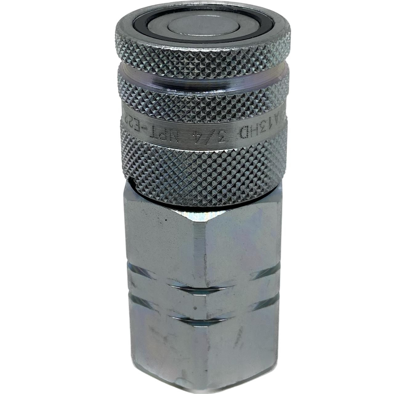 Stucchi A-HD 1/2 in. Carbon Steel Flat Face Coupler 3/4 in. SAE, 23.85 ...