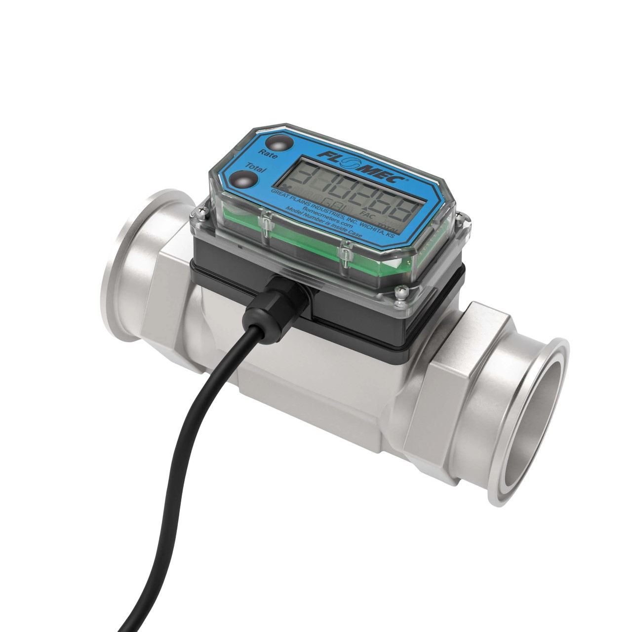 GPI G2S15T42GMX 1 1/2 in. NPT Industrial Stainless Steel Turbine Flow ...