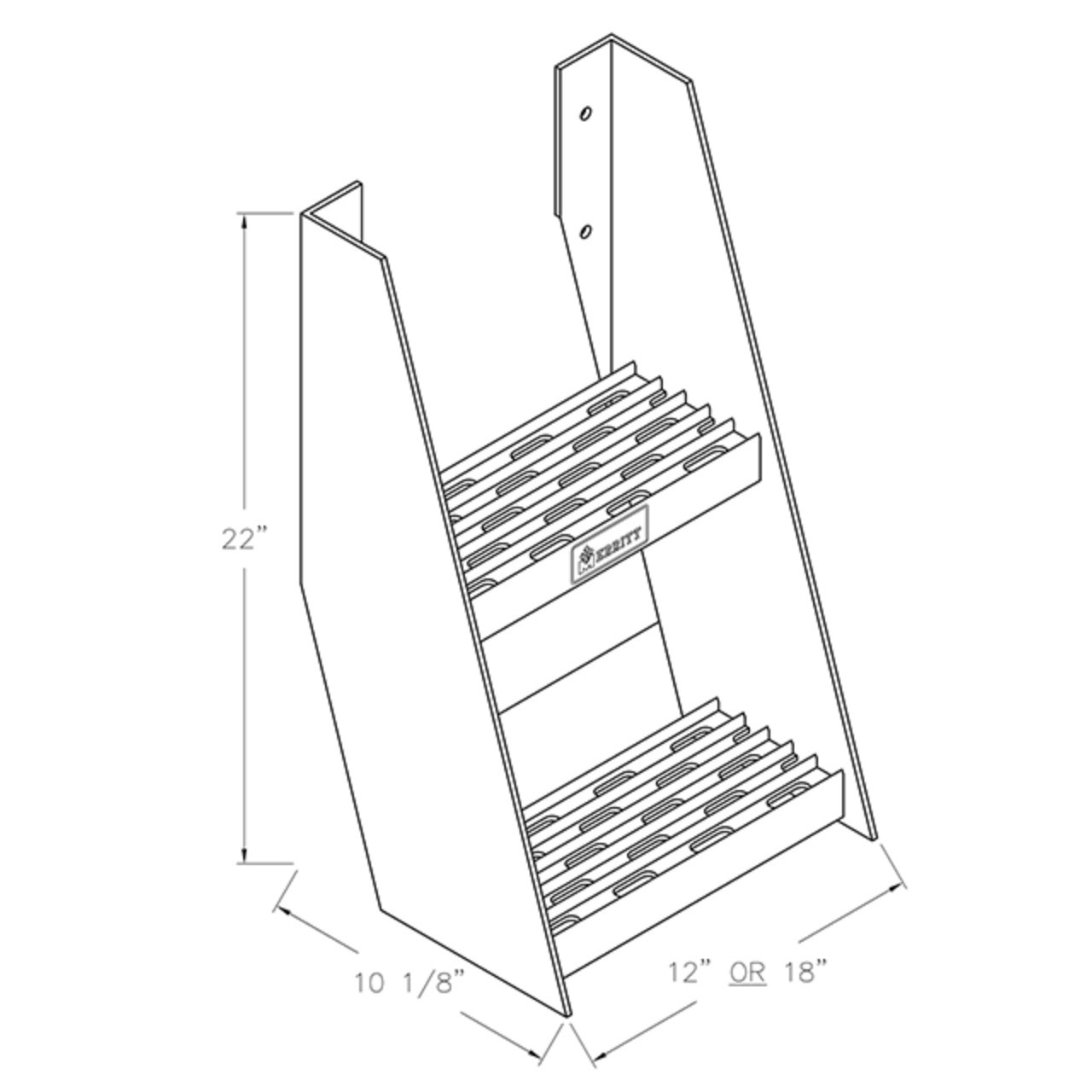 Merritt 182 Frame Mount Step - 12 in. Wide - John M. Ellsworth Company