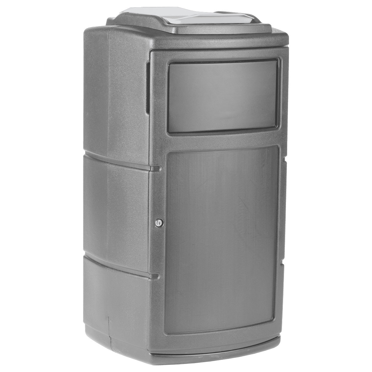 Commercial Zone Polytec™ 25 Gallon Side Entry Trash Receptacle w/ Dual ...