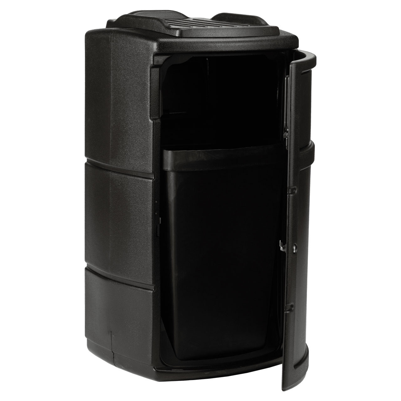 Commercial Zone Polytec™ 25 Gallon Side Entry Trash Receptacle w/ Dual ...