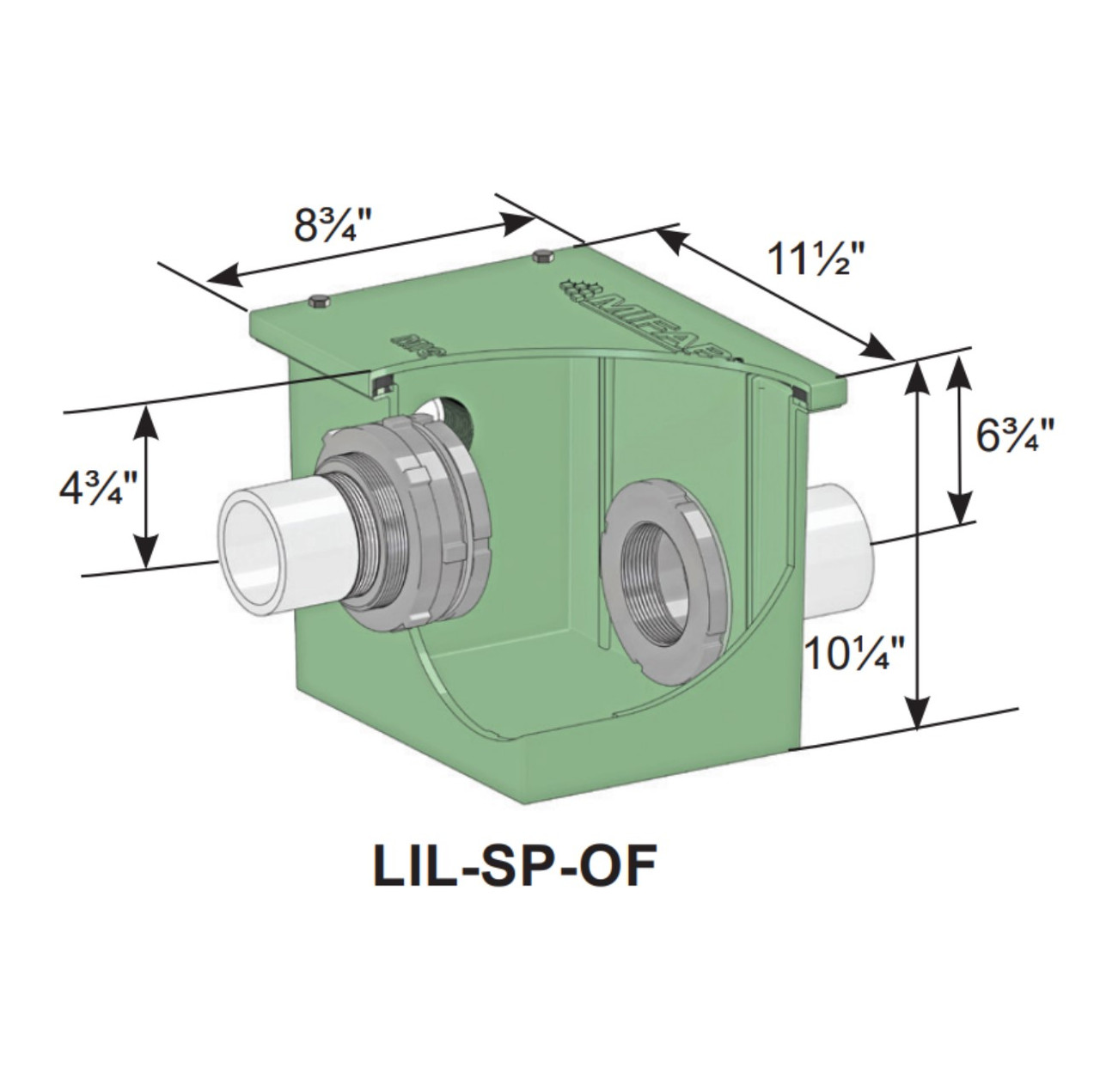 MIFAB LIL-SP-OF Lil Max Low Profile Sample Port - Offset - John M ...