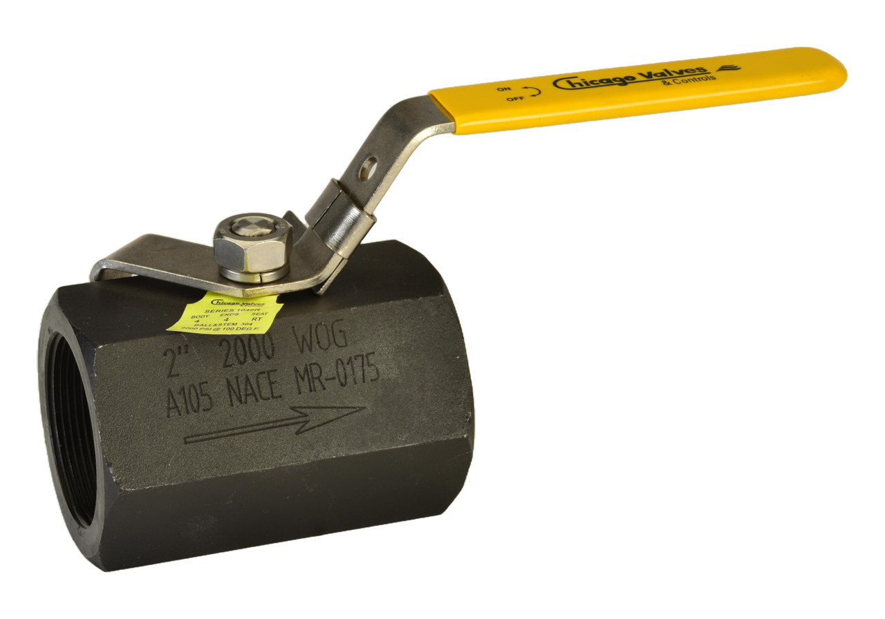 Chicago Valves 1046R015 1 1/2 in. Carbon Steel Ball Valve - Threaded ...