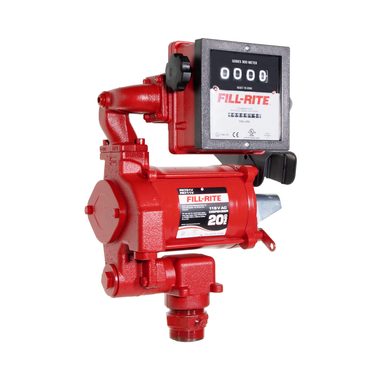 Fill-Rite TUFR711VLN 115V AC Fuel Transfer Pump w/ Lite Meter - 20 GPM ...