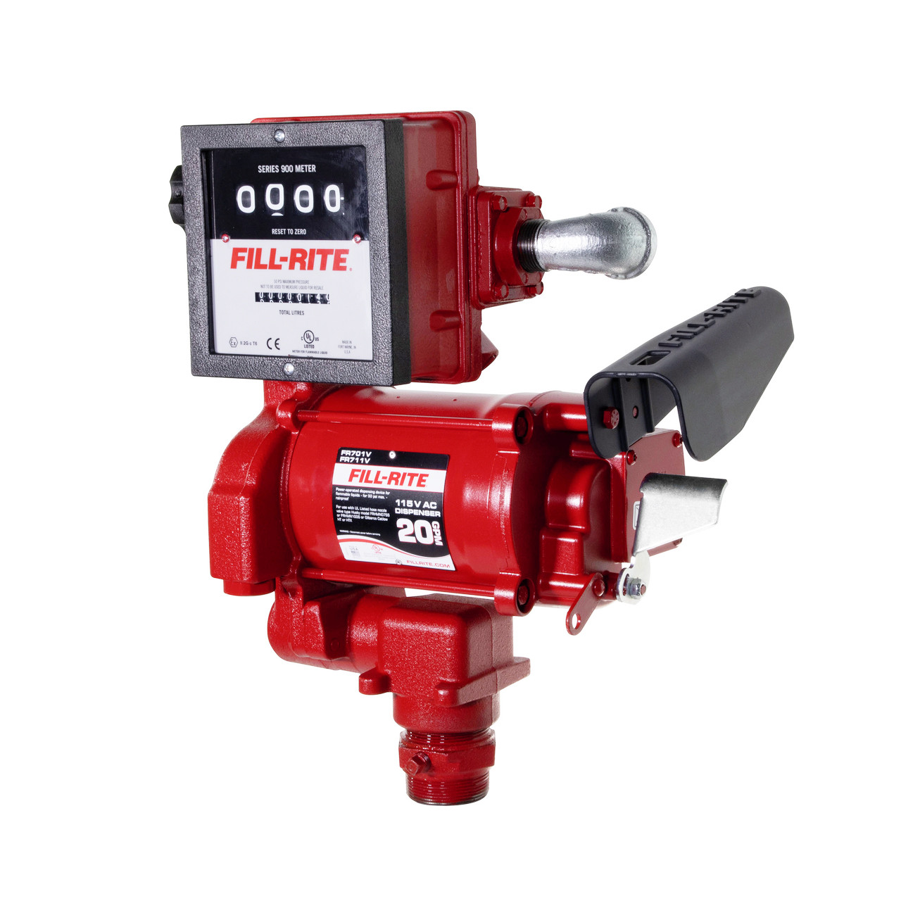 Fill-Rite TUFR711VLN 115V AC Fuel Transfer Pump w/ Lite Meter - 20 GPM ...