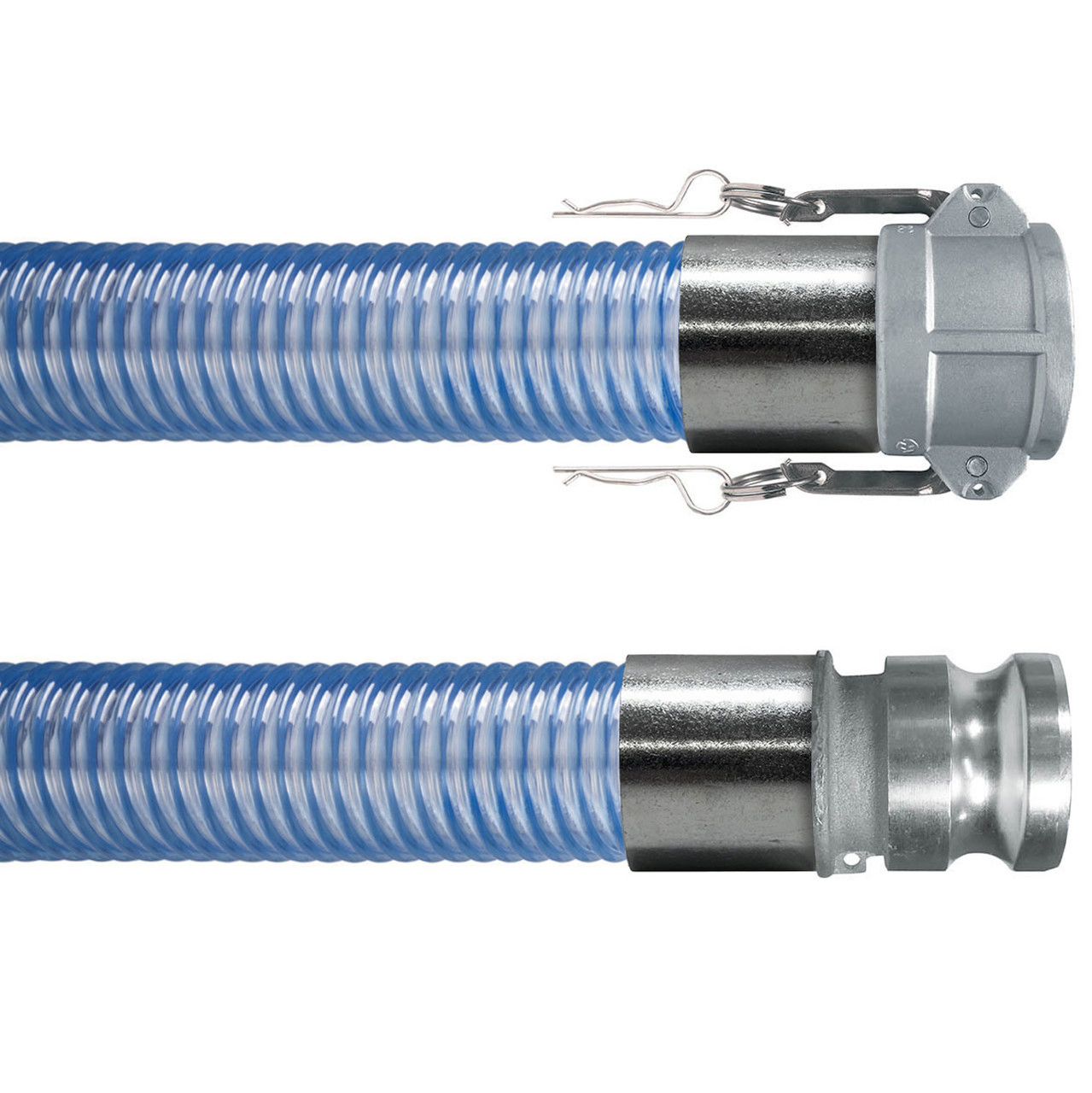 Kuriyama Tigerflex WT 2 in. Heavy-Duty PVC Food Grade Hose w/ Stainless ...