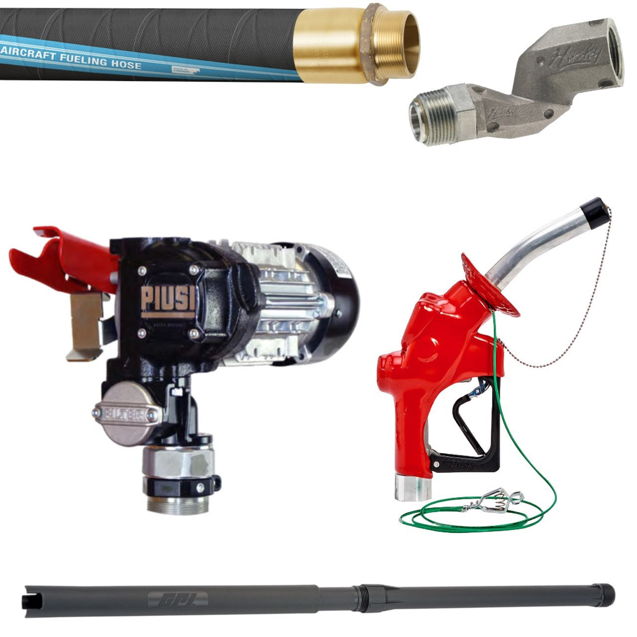 PIUSI Panther EX 72 120V AC 20 GPM Aviation Fuel Transfer Pump Package ...