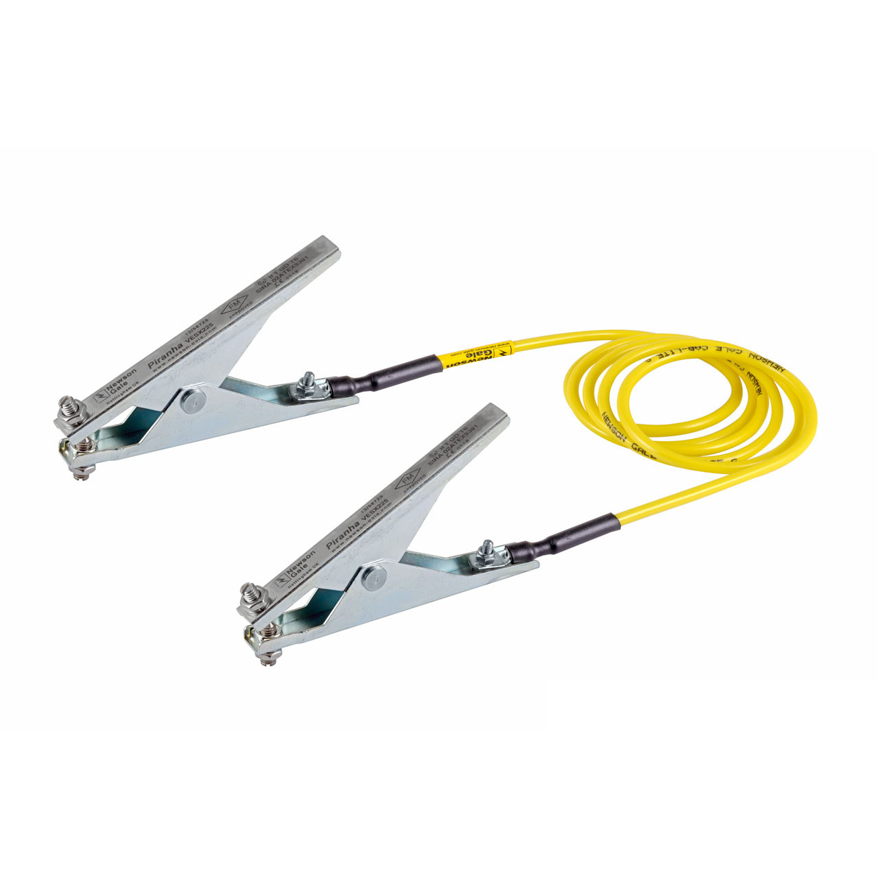 Newson Gale Double Piranha Grounding Clamps w/ 5 ft. Coiled Cable ...