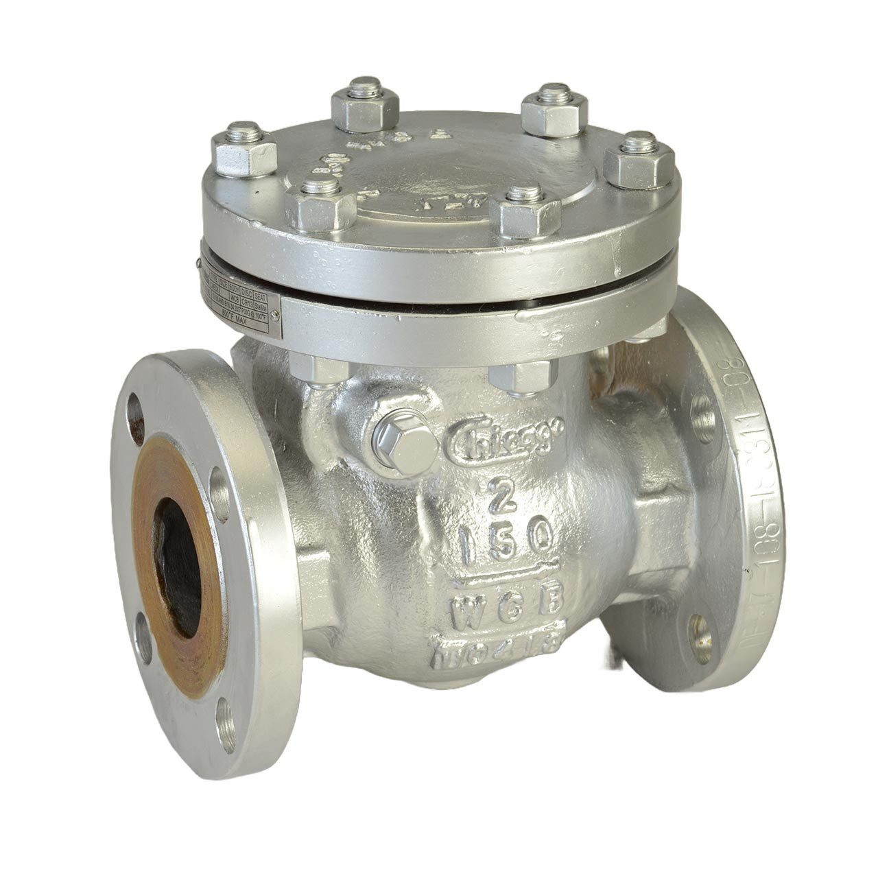 Chicago Valves 41411040 4 in. Cast Steel Swing Check Valve - Flanged ...