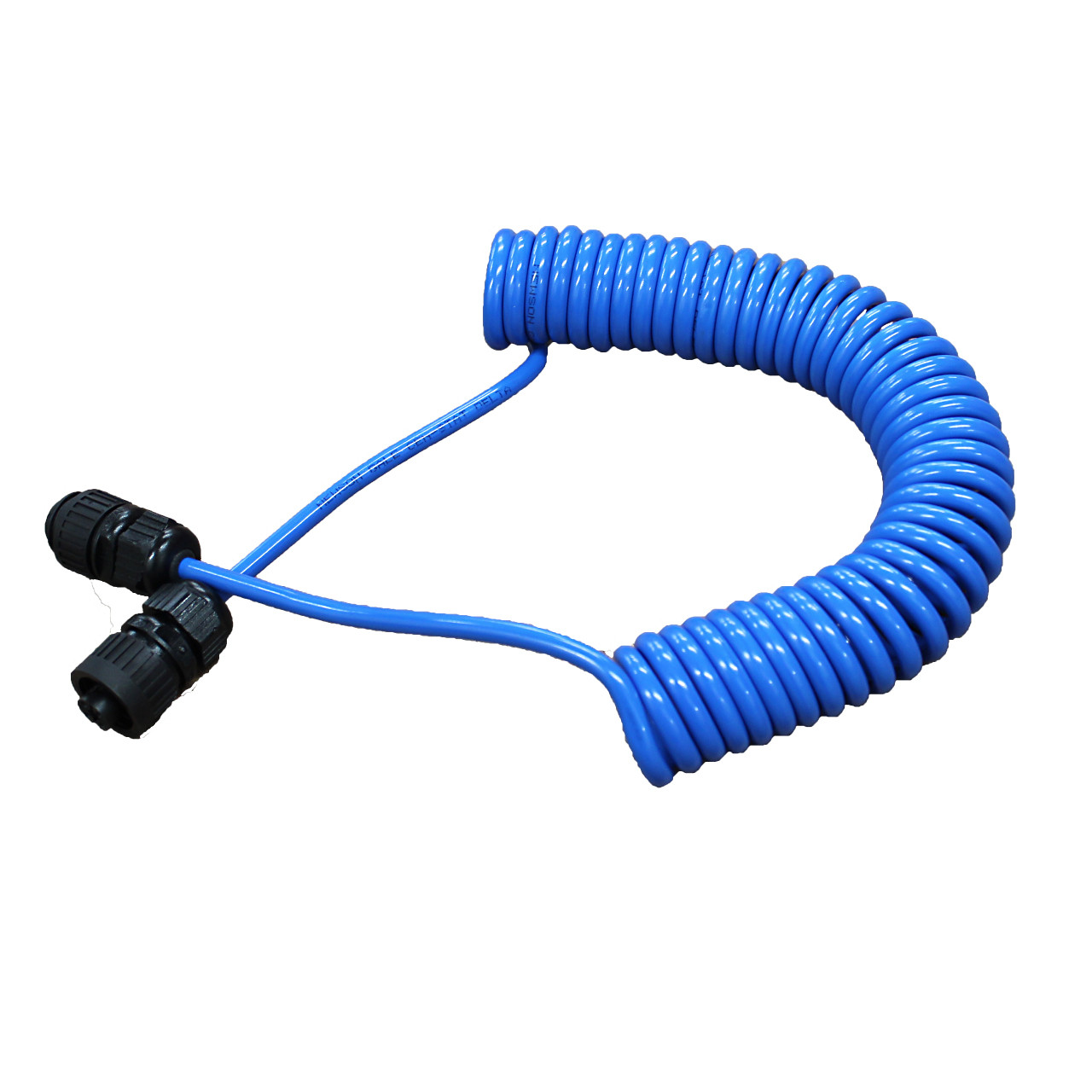 Newson Gale CAB2B10Q Blue Hytrel 2-Core Spiral Cable w/ Quick Connector ...