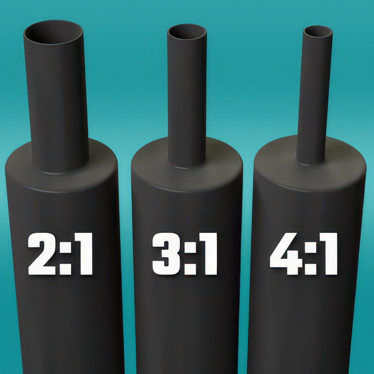 Techflex H2N0.13BK Shrinkflex 2:1 Polyolefin 1/8 in. x 25 ft. Shrink ...
