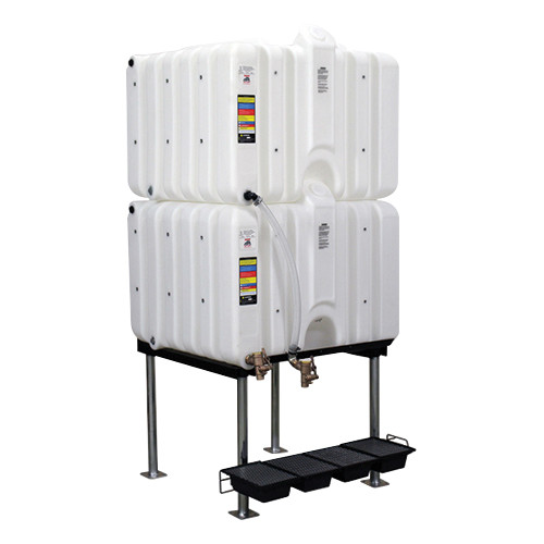 Rhino Tuff Tanks 45/45/45 Gal. Gravity Feed Poly. Tank Package