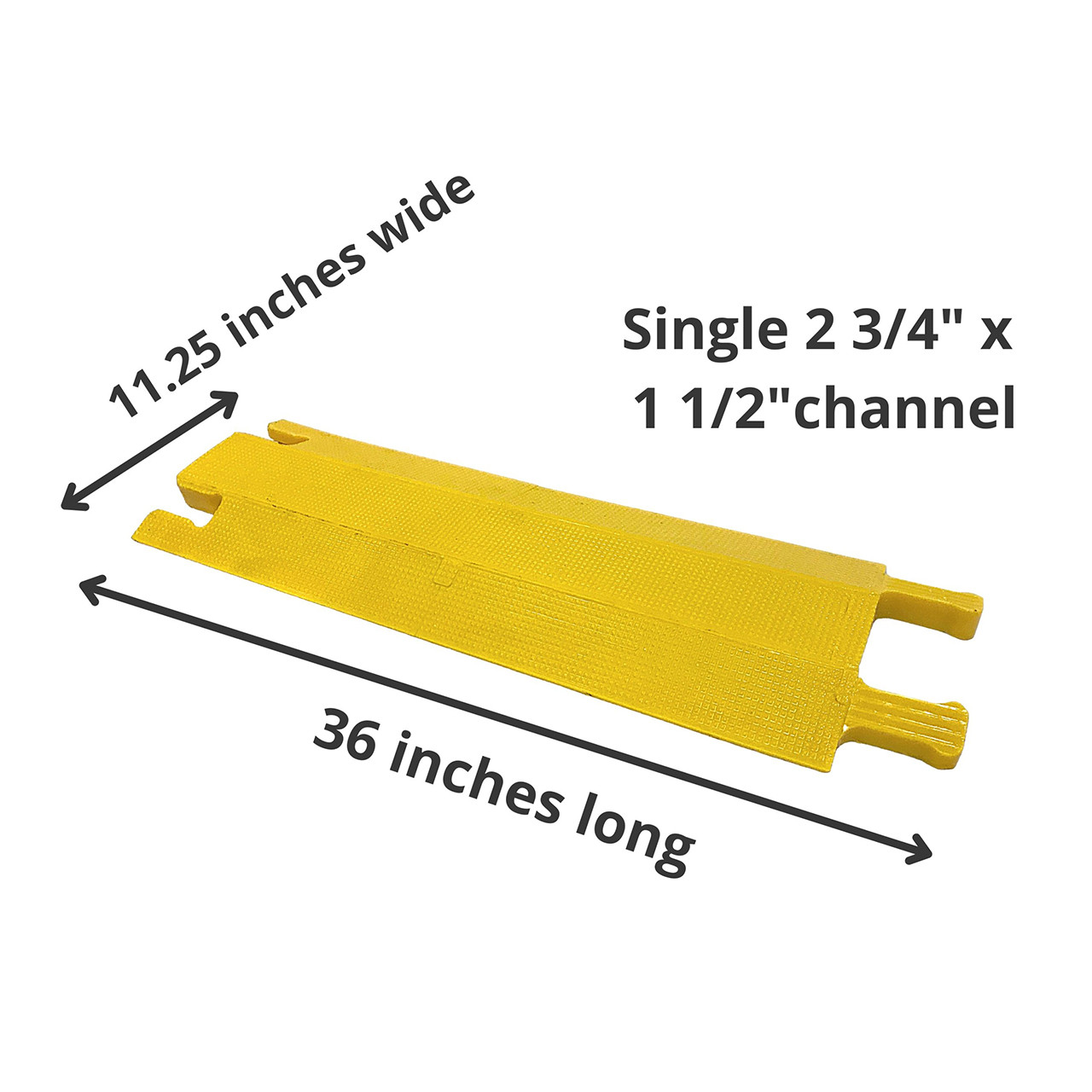 Elasco Single 2 in. x 2 in. Channel Dropover Cable Protector, Yellow ...