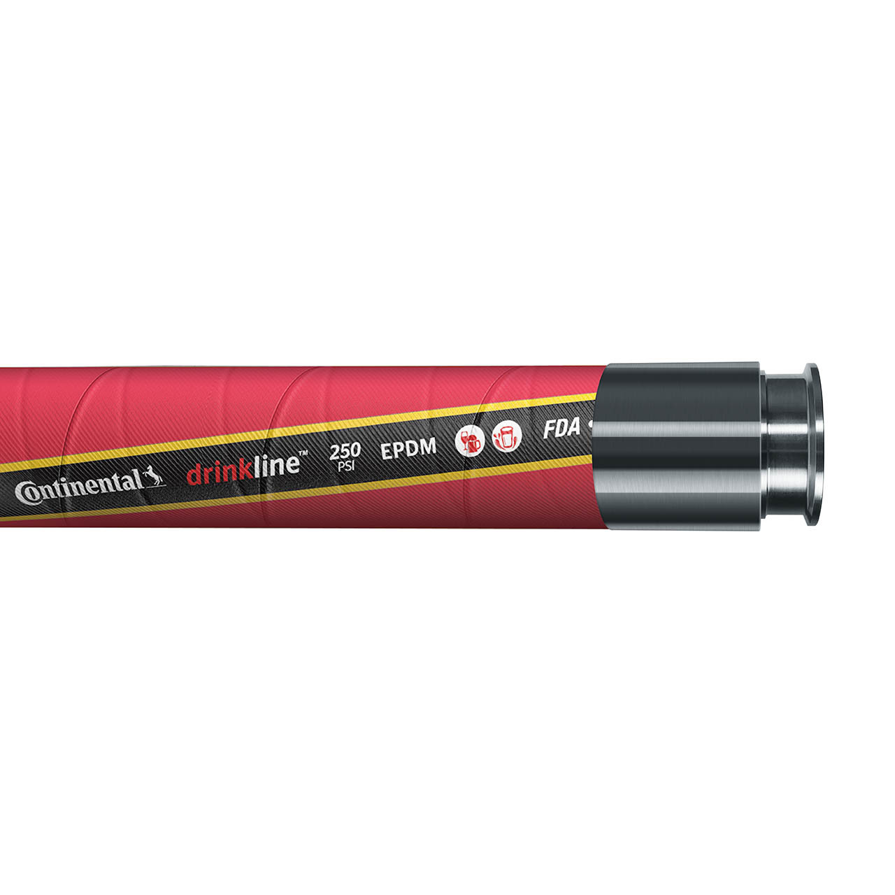 Continental ContiTech 2" EPDM Drinkline Discharge Hose, 3A Tri-Clamp Ends