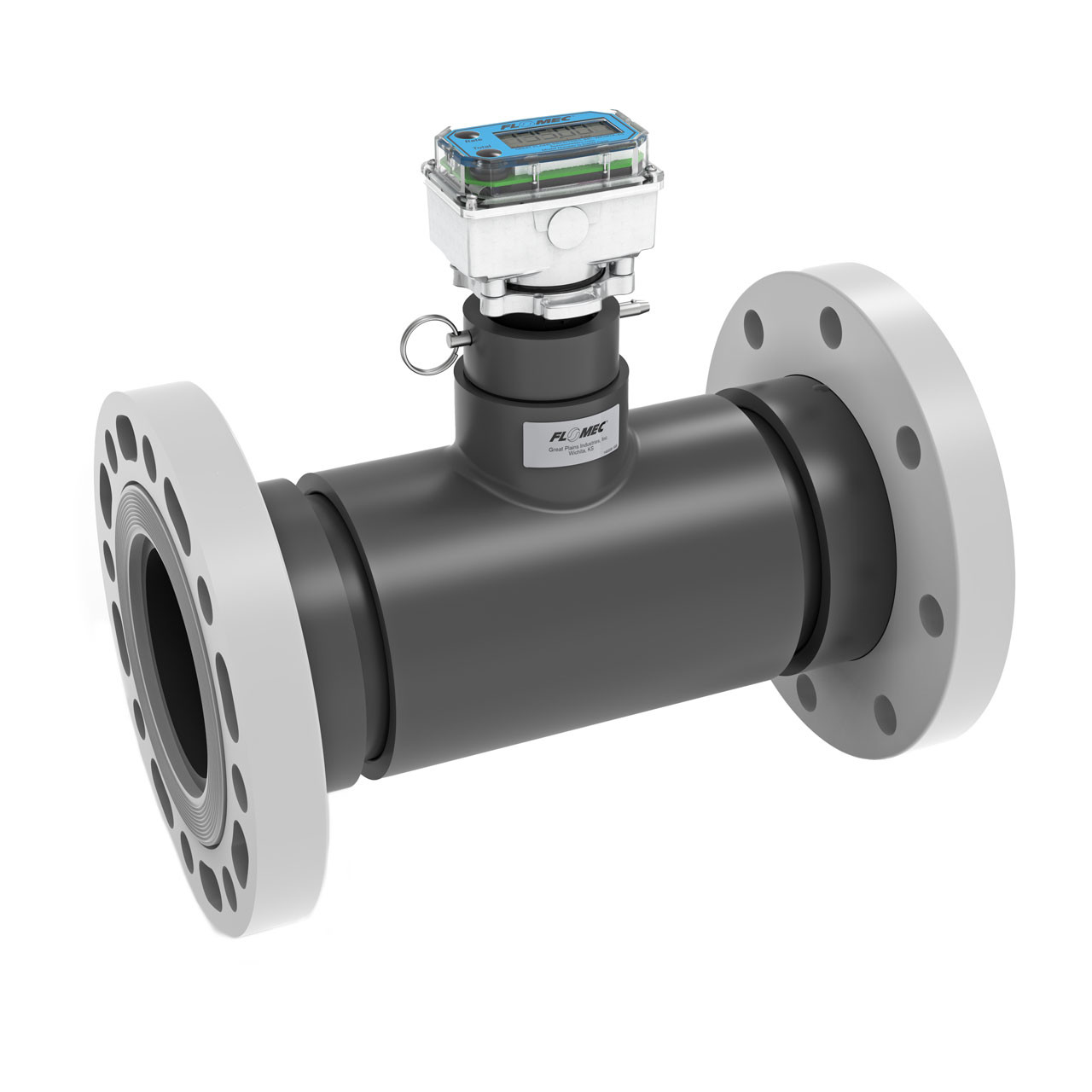 Flomec Aquasonic Series 4 in. ANSI Flange PVC Tee Ultrasonic Flow Meter ...